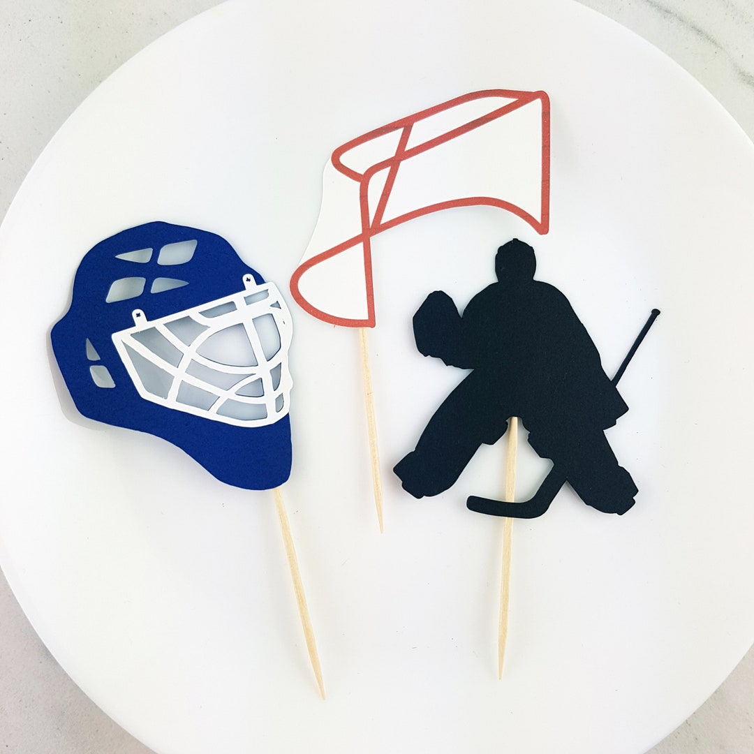 Goalie Cupcake Toppers. Goalie Party Decorations. Hockey Party - Etsy