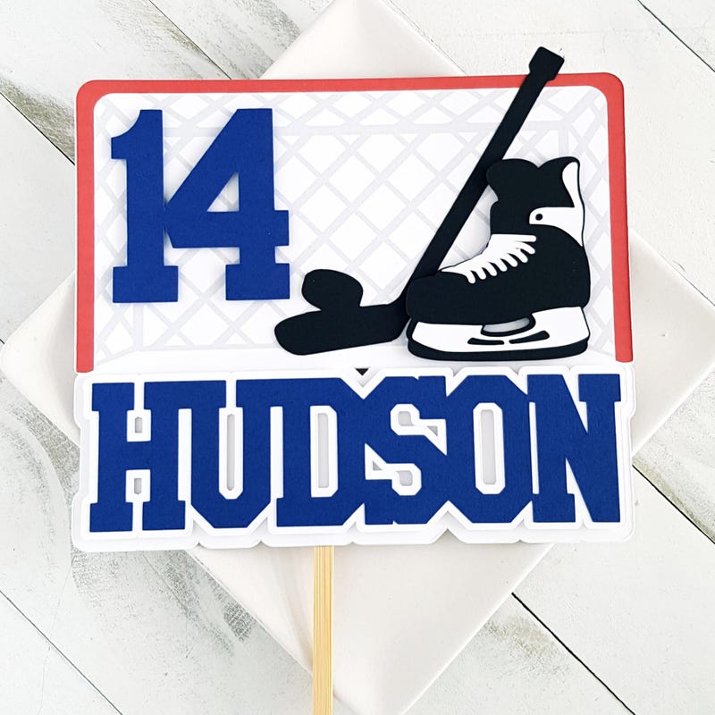 Hockey Cake Topper - Etsy