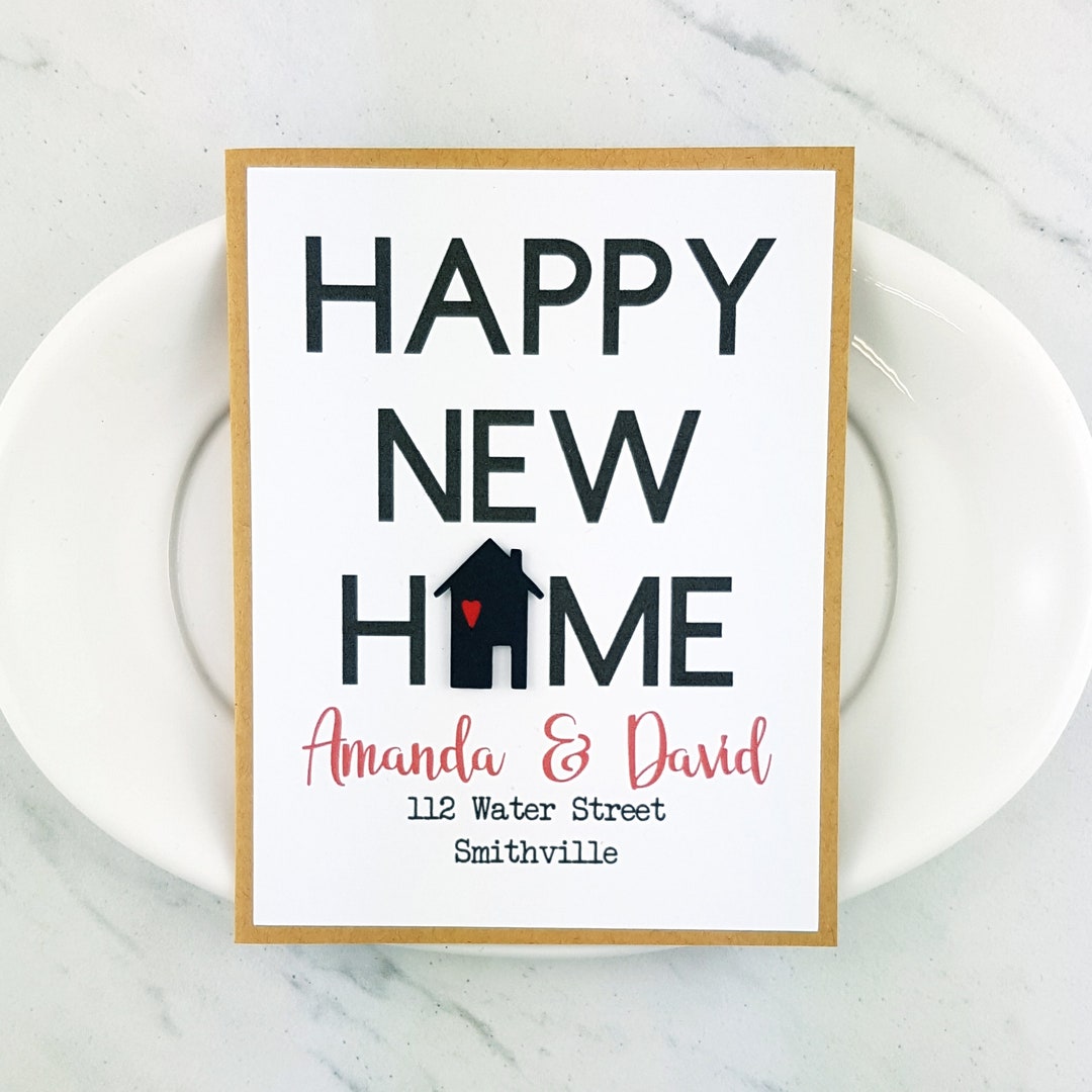 Personalized New Home Congratulations Card. First House Congratulations ...