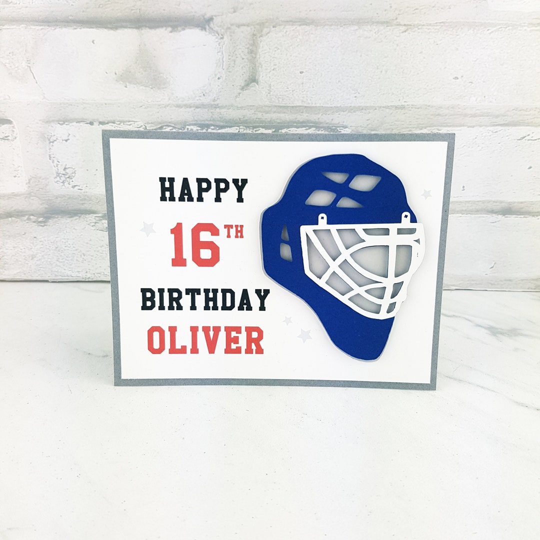 Personalized Goalie Birthday Card Custom Card Hockey Greeting Card ...