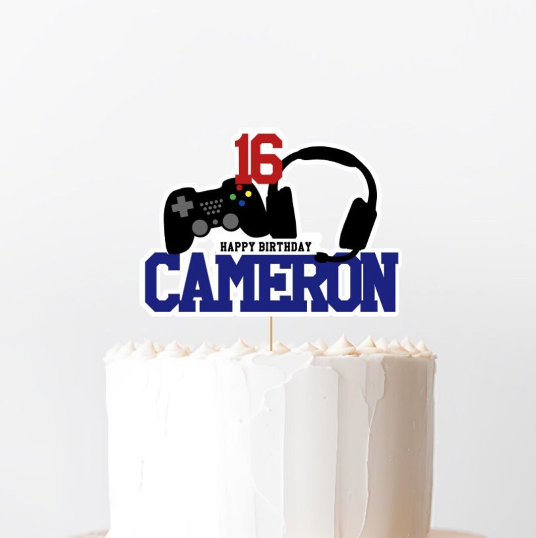Gamer Cake Topper. Game Controller Cake Topper. Videogame Cake - Etsy