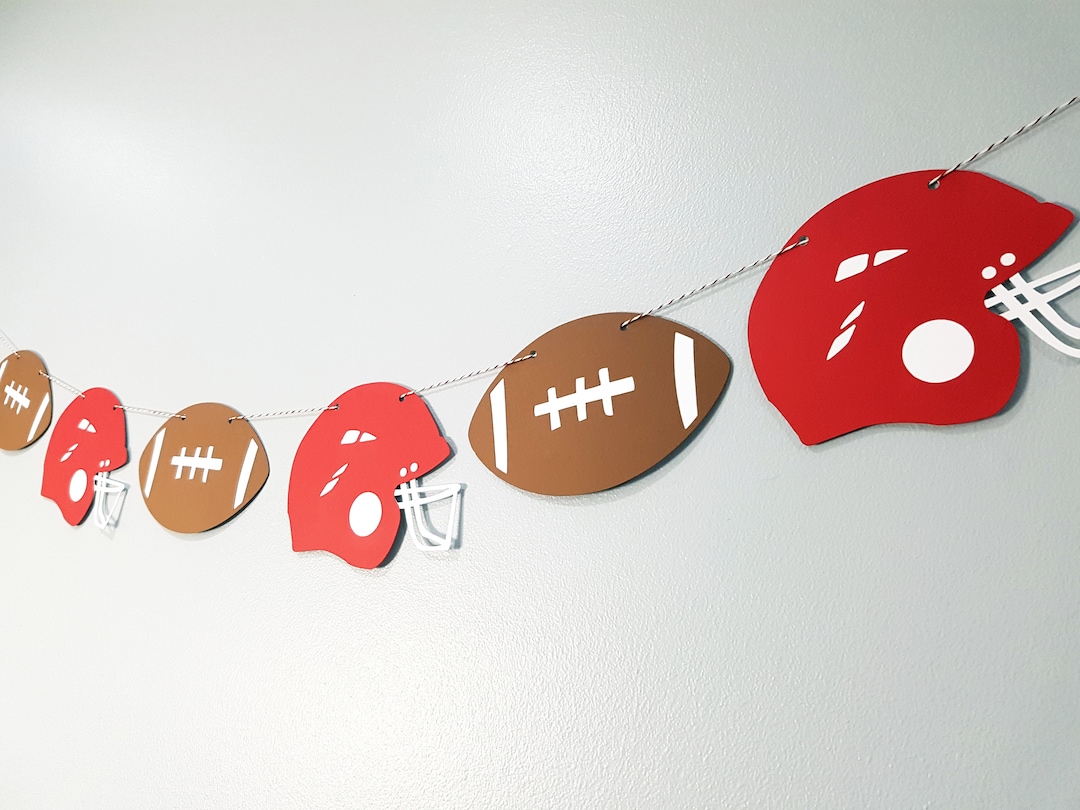 Football Garland. Football Party Decorations. Football Themed - Etsy