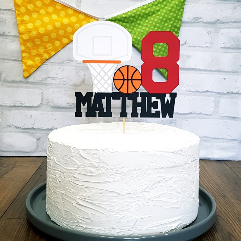 Basketball Cake Topper - Etsy