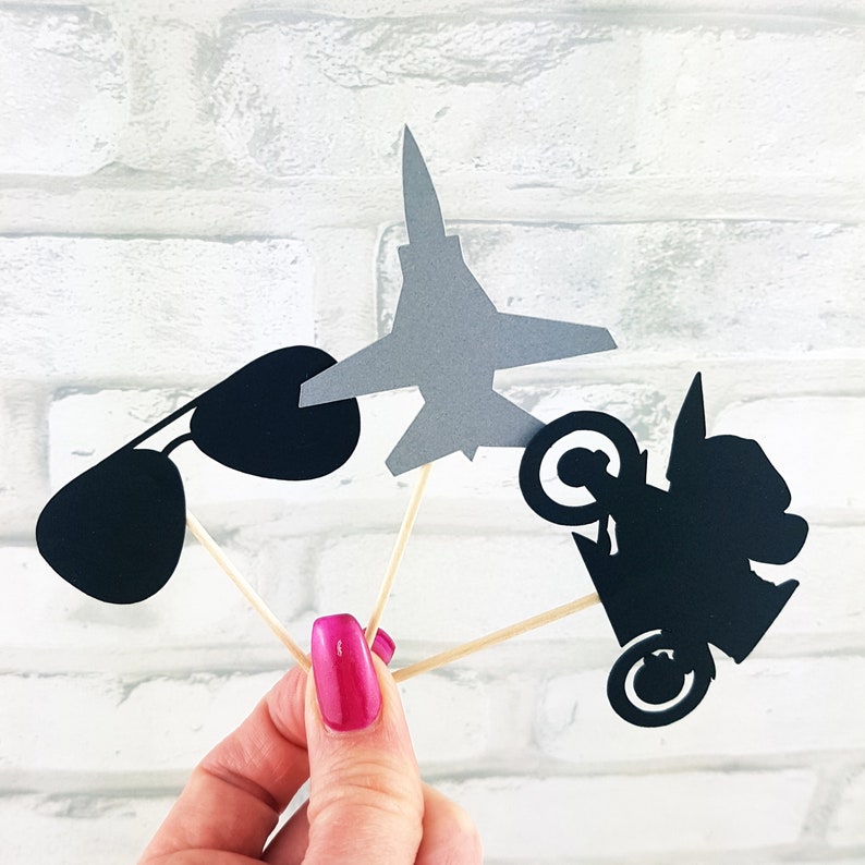 Jet Fighter Plane Cupcake Toppers. Top One Party. Two Fly - Etsy