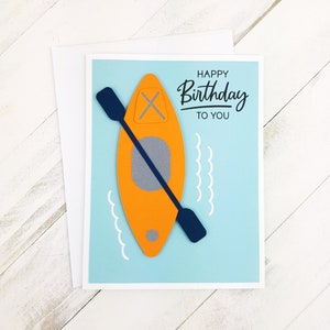 Handmade Kayak Birthday Greeting Card. Dimensional Handmade Card. - Etsy