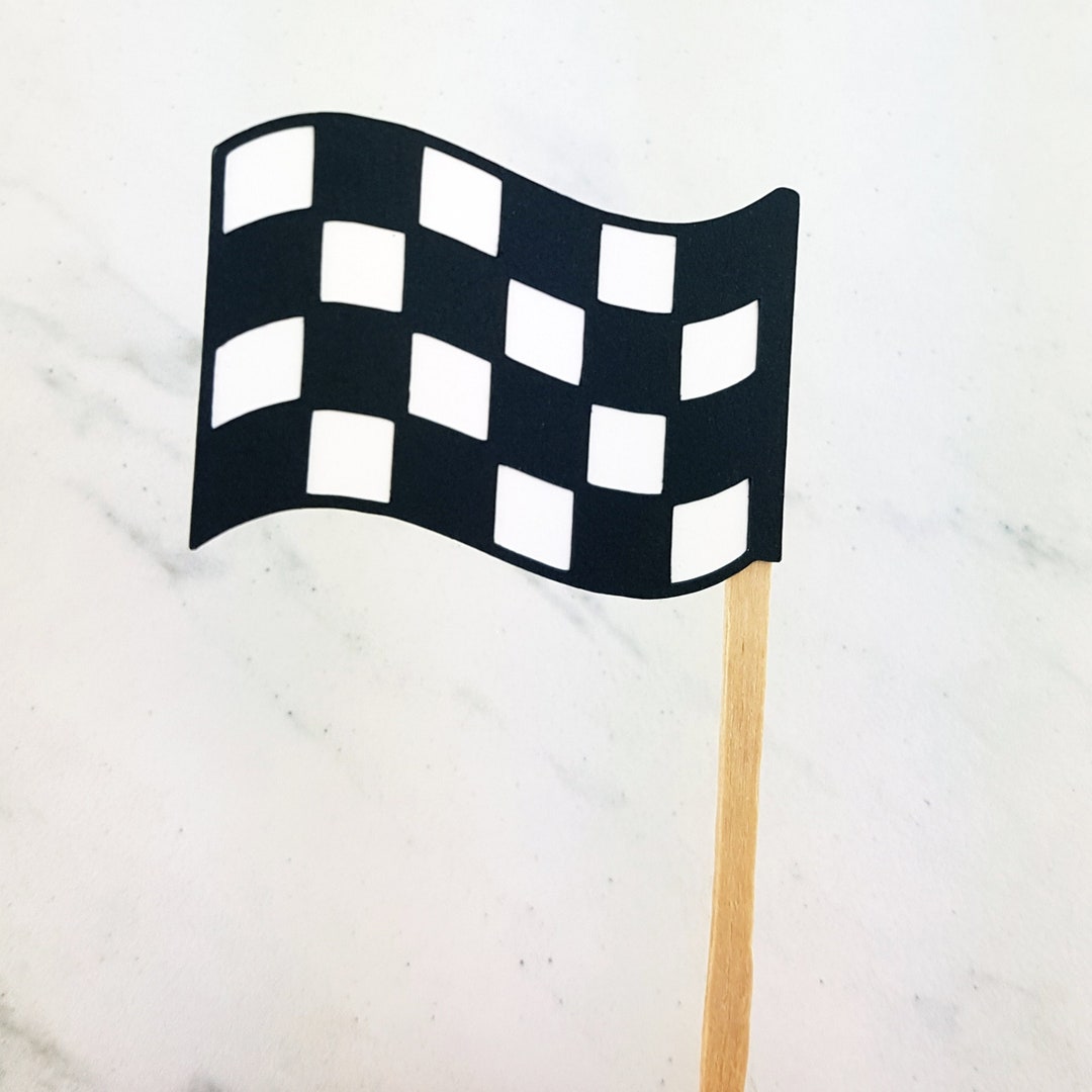 Checkered Flag Cupcake Toppers. Monster Truck Cupcake Toppers. - Etsy