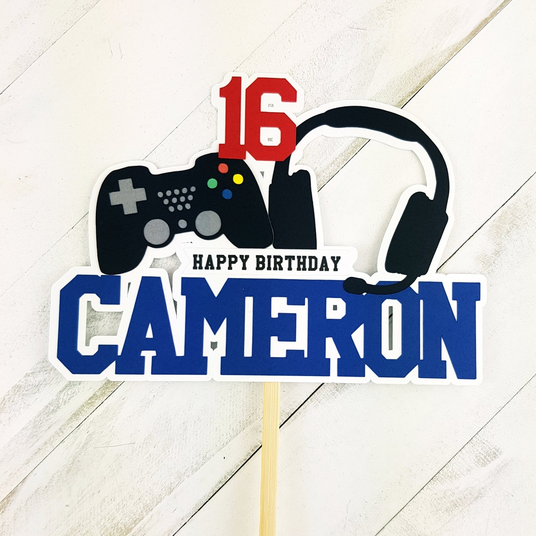 Gamer Cake Topper. Game Controller Cake Topper. Videogame Cake Topper ...