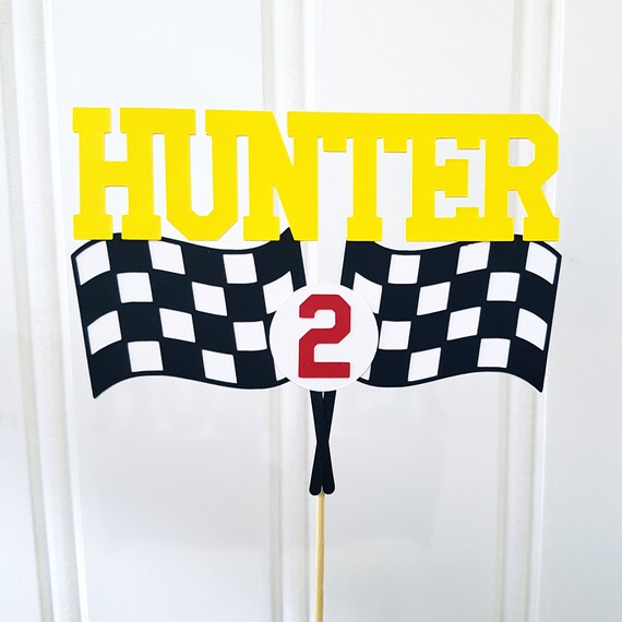 Racing Flags Cake Topper. Truck Birthday Party Decor. Race Car - Etsy