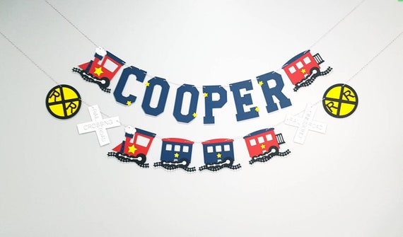 Train Name Banner. Train Party Banner. Train Party Decor for | Etsy
