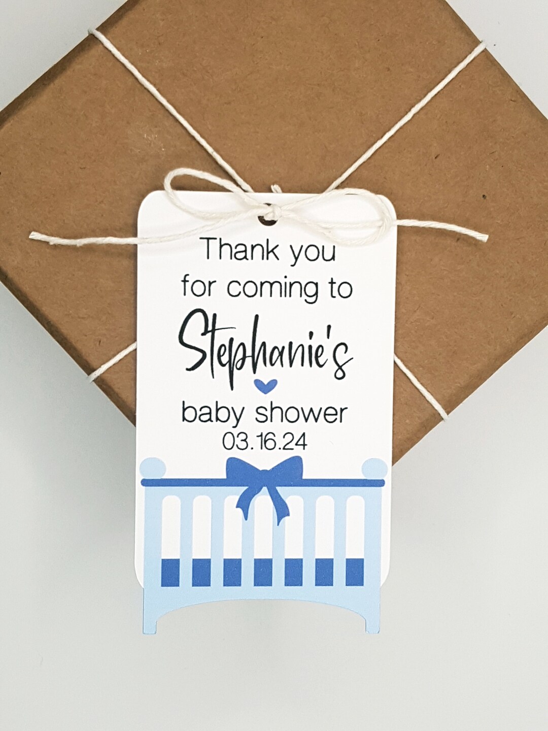 Personalized Baby Shower Tags. Crib Baby Shower Tags. Baby Shower Favor ...
