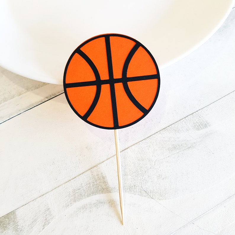Basketball Cupcake Toppers. Basketball Party Decorations. - Etsy