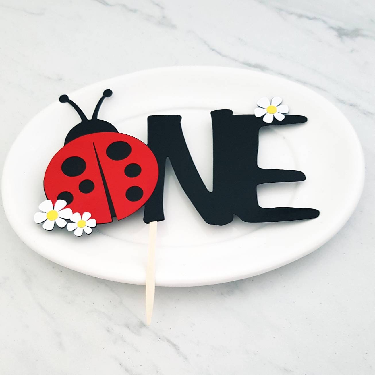 First Birthday Ladybug Cake Topper. One Cake Topper. Ladybug - Etsy