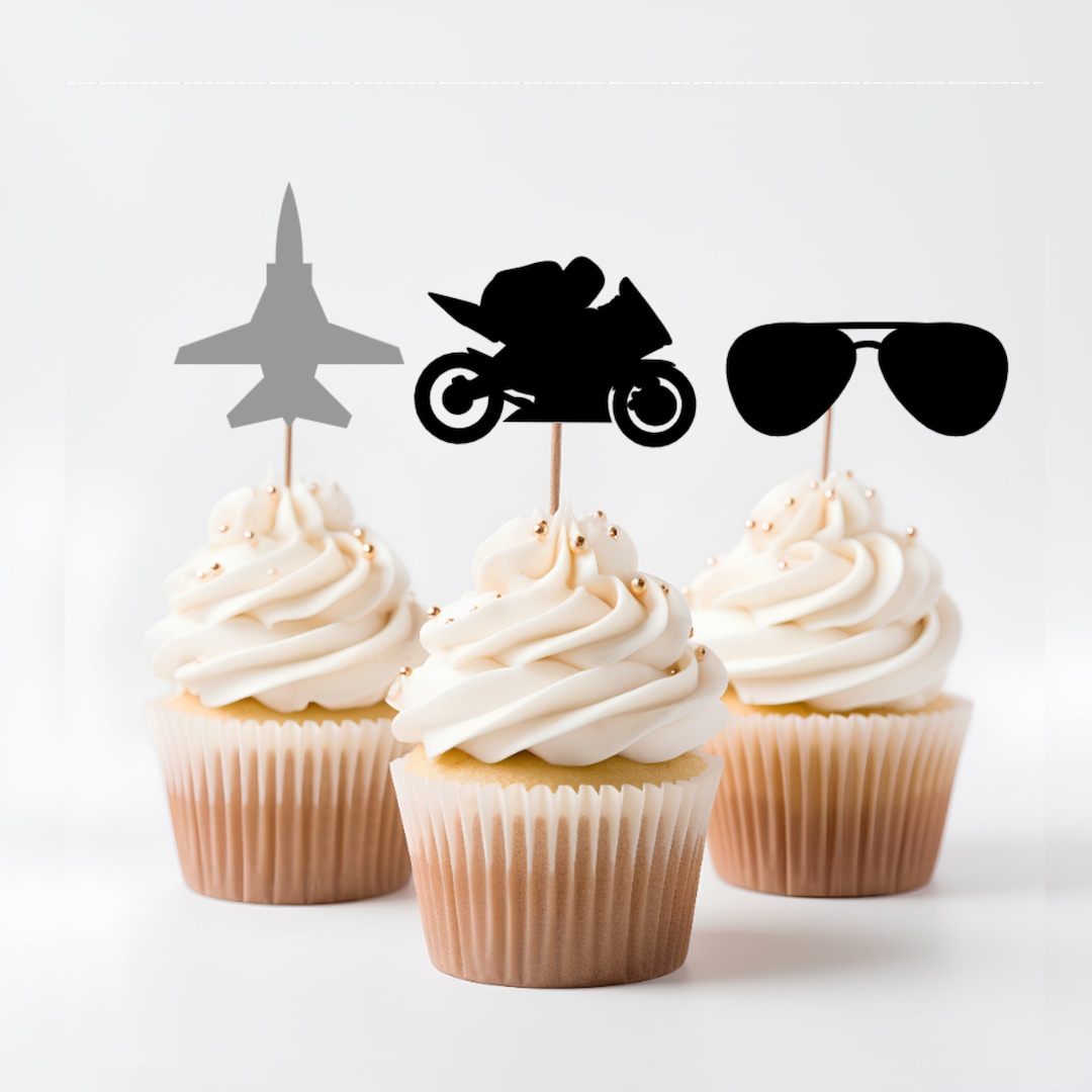 Jet Fighter Plane Cupcake Toppers. Top One Party. Two Fly Party. Time ...