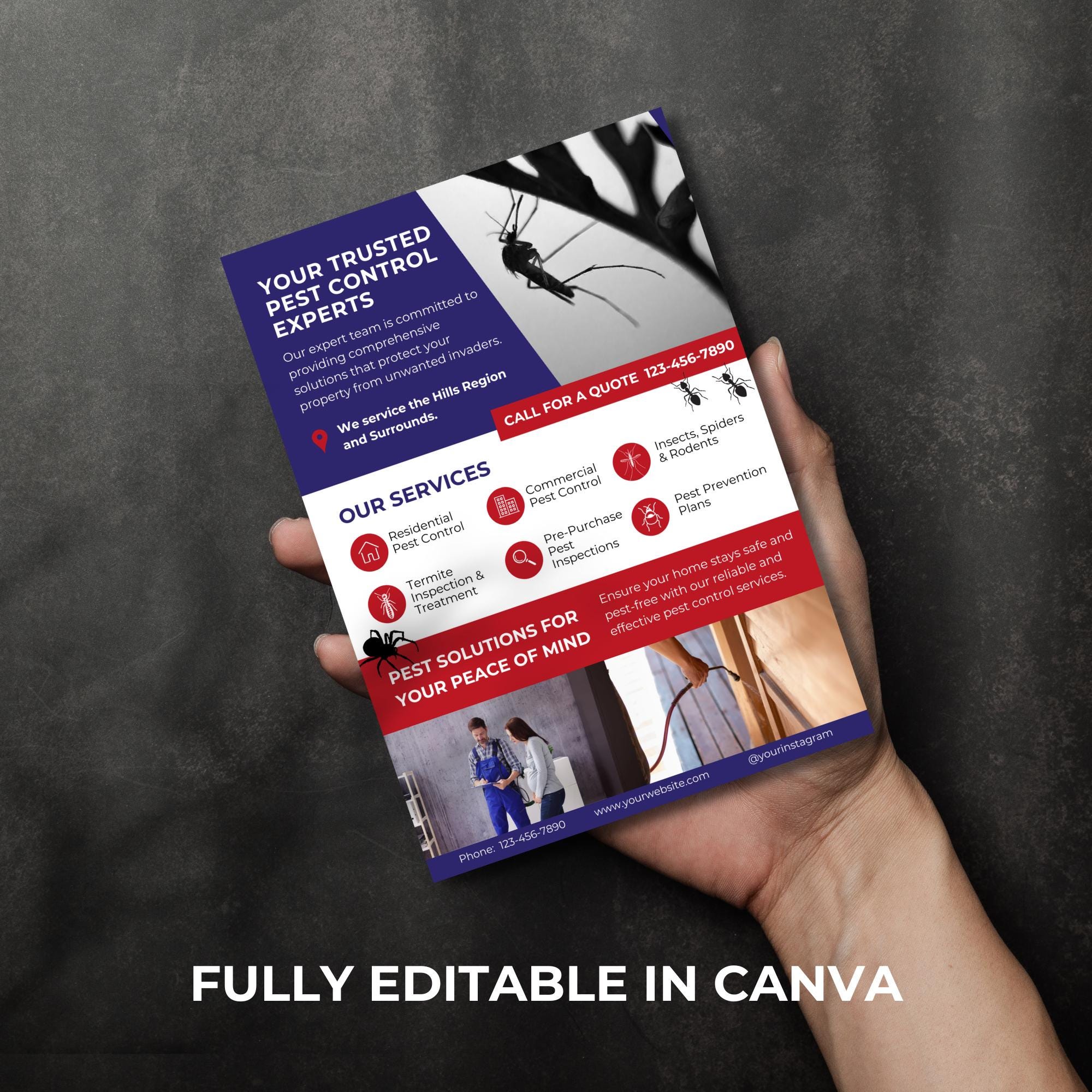 Pest Control Business Flyer Template: Exterminator Marketing (digital ...