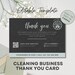 Cleaning Business Thank You Card Template, Cleaner Business Calling ...