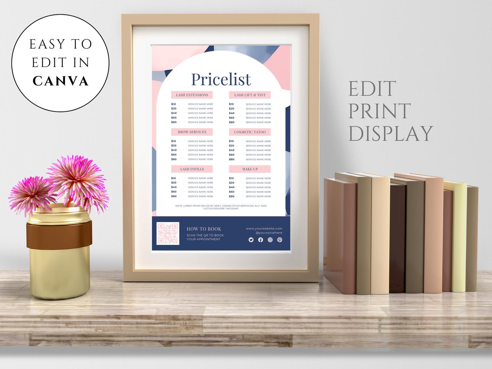 Lash Artist Price List Template, Beautician Pricing, Lash Business ...