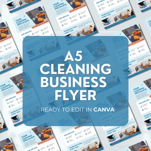 Cleaning Business Flyer Template - INSTANT DOWNLOAD - Cleaning Business Marketing - A5 Flyer ...