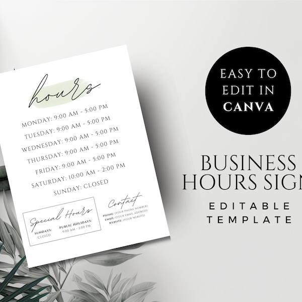 Business Hours Sign - Etsy