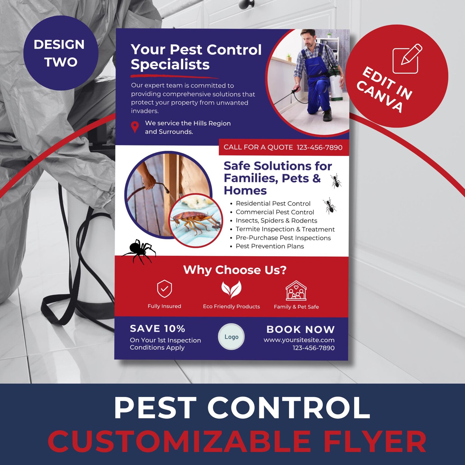 Pest Control Business Flyer Template Designs, Pest Controller Pamphlet ...