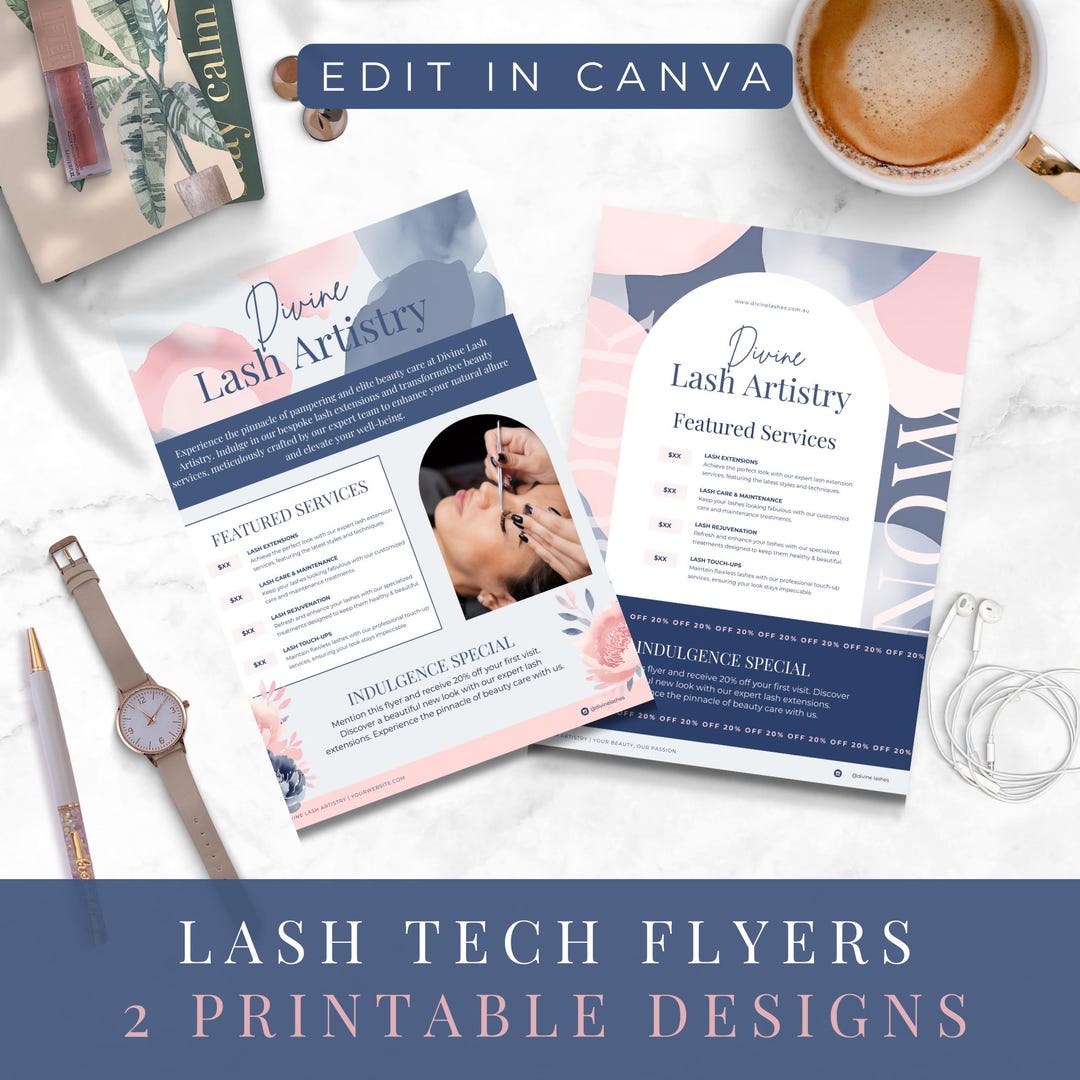 Lash Artist Flyers, Printable Beautician Flyer, Lash Services Flyer ...