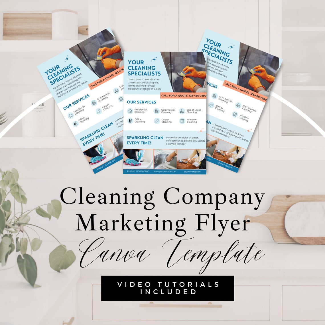 Cleaning Business Flyer Template - INSTANT DOWNLOAD - Cleaning Business Marketing - A5 Flyer ...