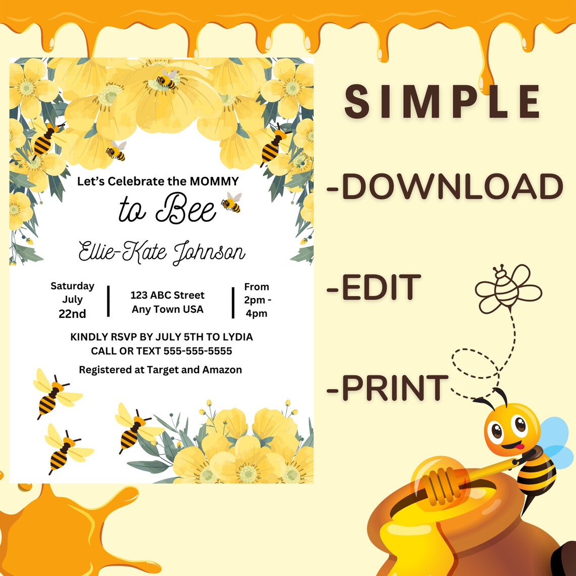 Mommy to Bee Baby Shower Bundle - Etsy