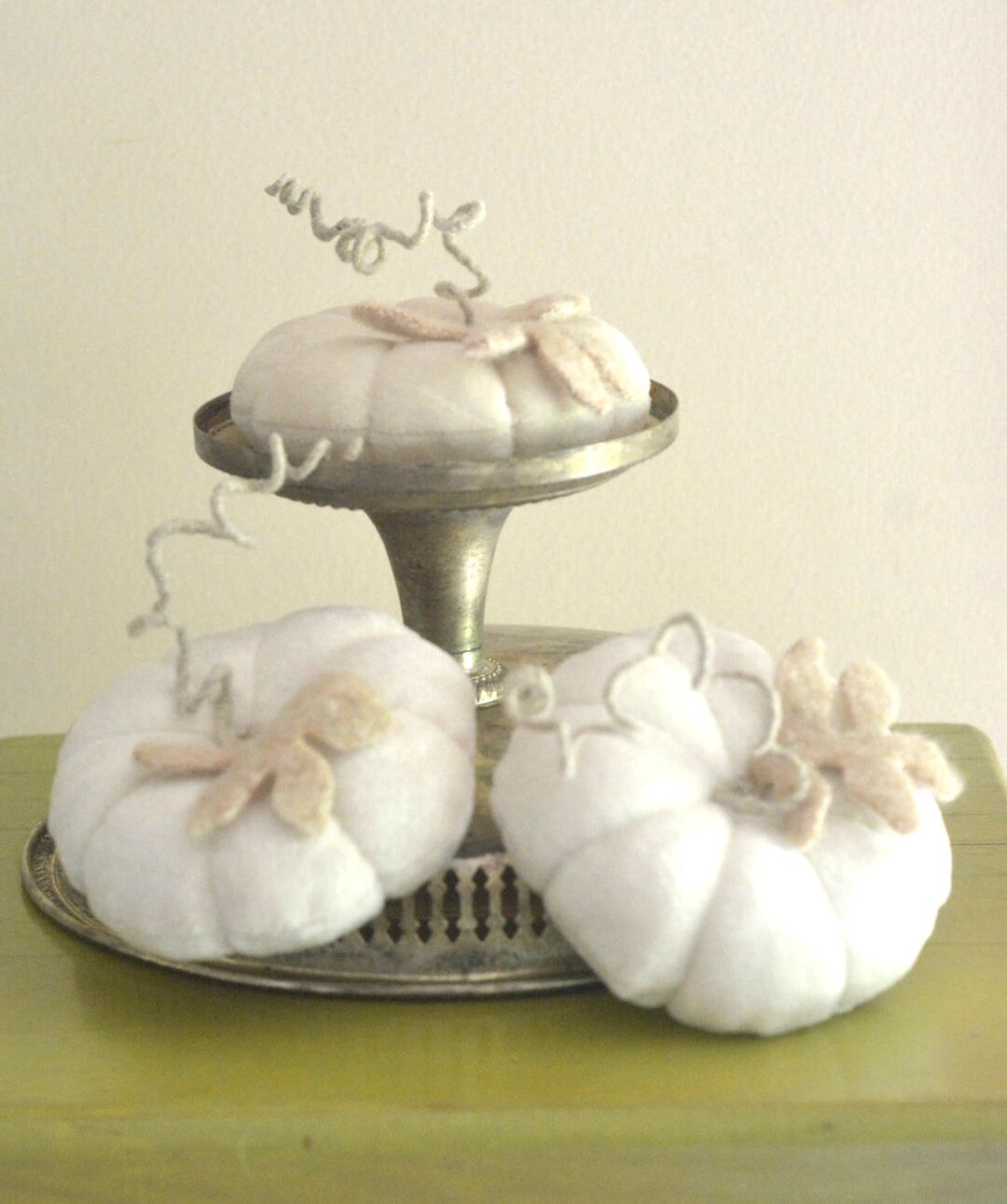 Vintage Velvet Pumpkin, White Pumpkin, Cottagecore, Cottage Style ...
