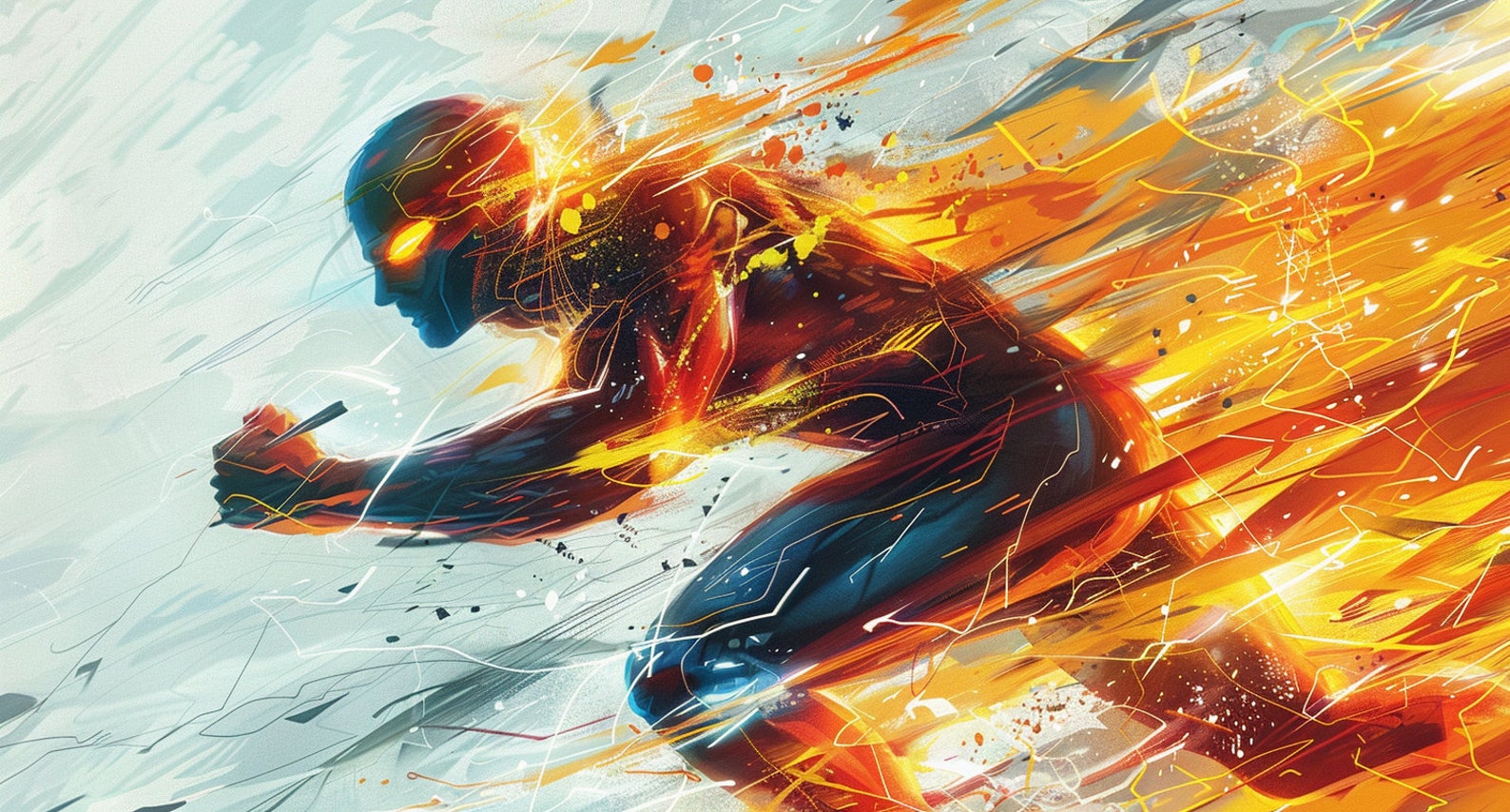 Man Speedster Dash Hero Tumbler Wrap Watercolor Speed Streaks 20oz ...