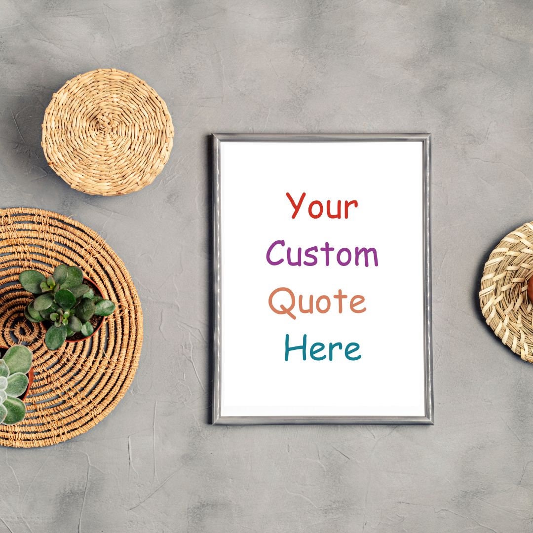 Personalized Quote Print, Custom Downloadable Print, Custom Poster ...