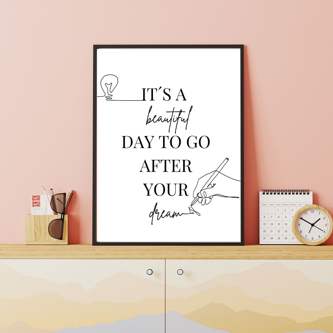 Minimalist Positive Quote Digital Print for Photo Frames, Wall Decor ...