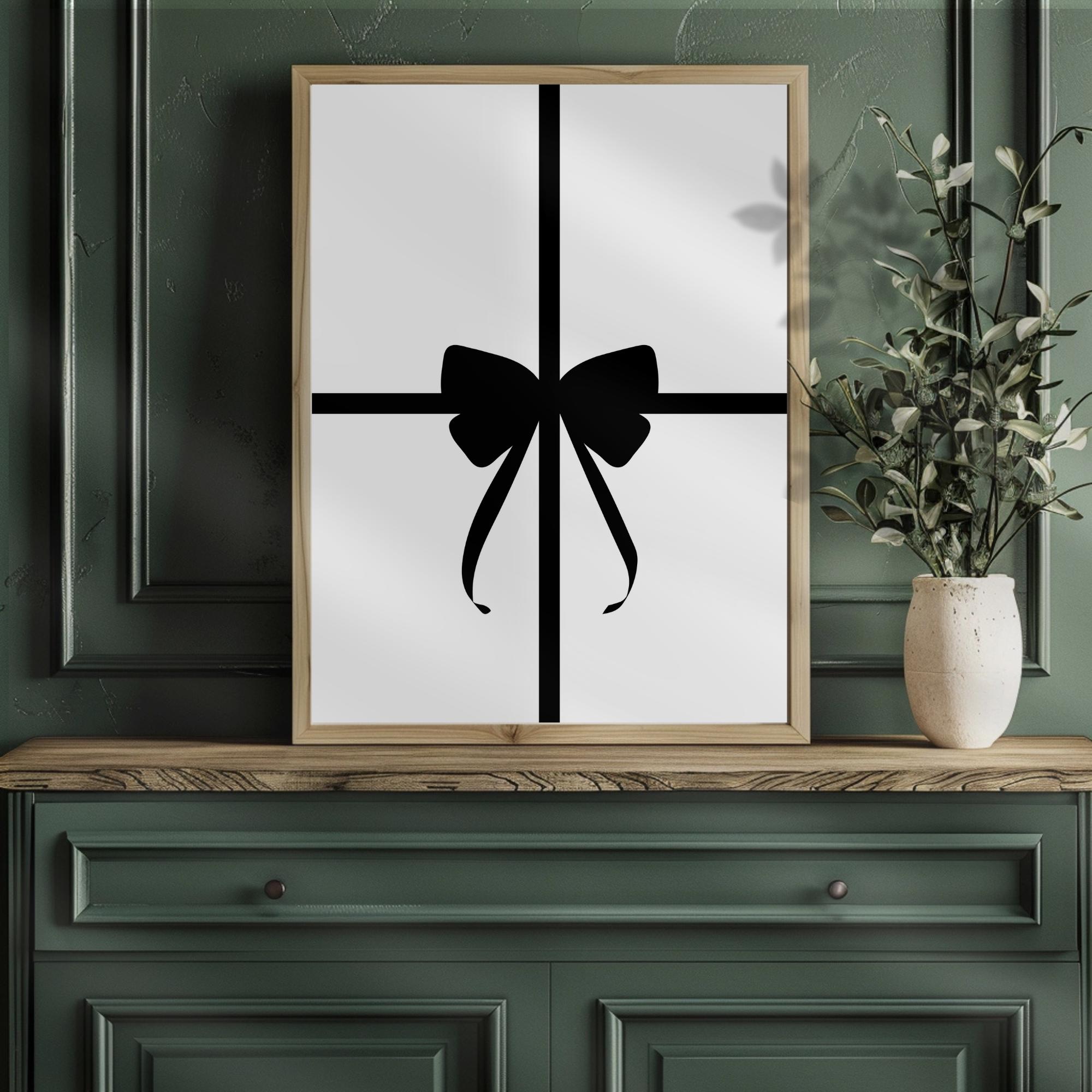 Large Ribbon Bow Printable Art | Digital Download | Gift Bow ...