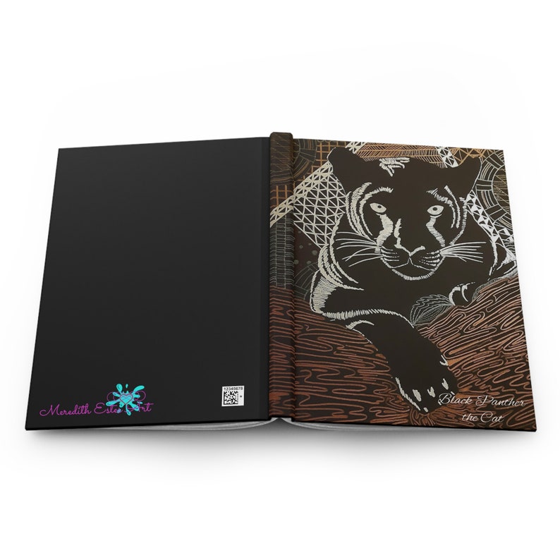 Black Panther the Cat Artist Meredith Estes Hardcover Journal Matte ...