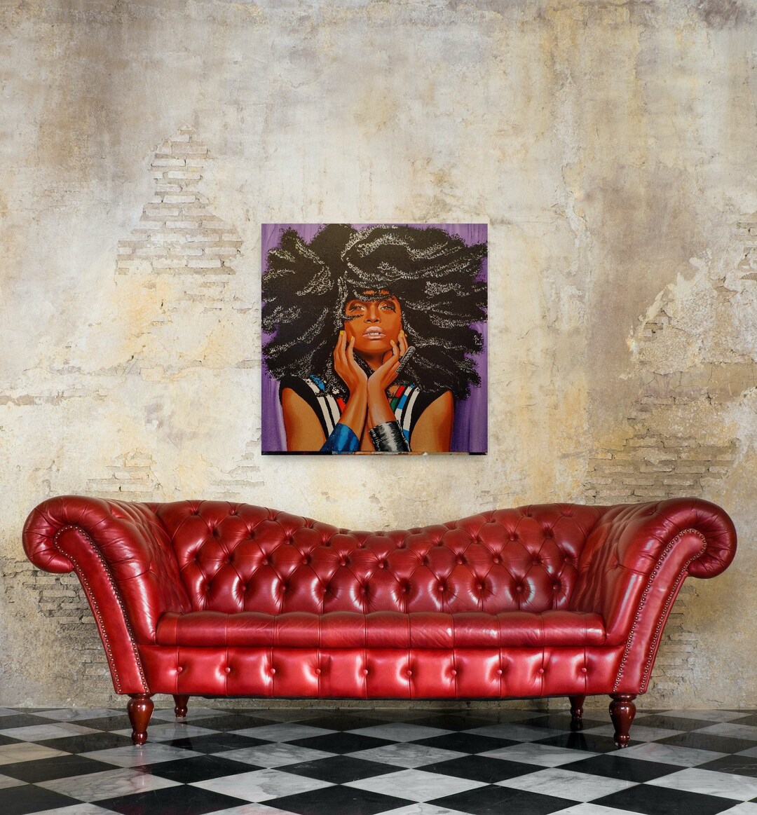Erykah Badu 30 X 30 Acrylic Original Painting Gold Leaf Glitter ...