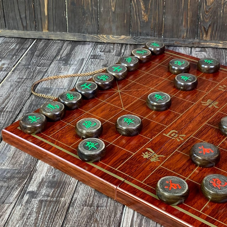 Handcrafted Wooden Xiangqi Set – Chinese Chess Board Game With ...