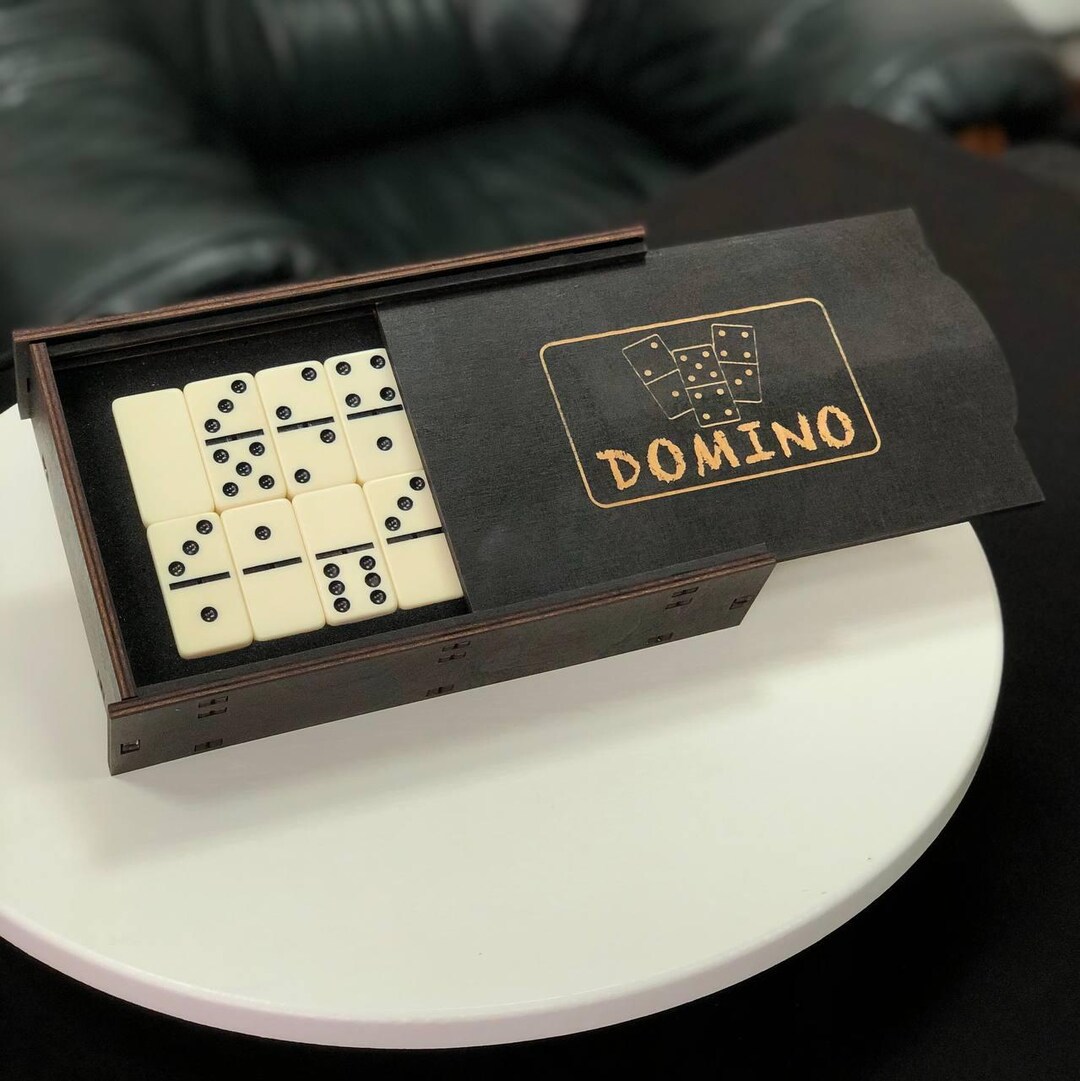 Carbolite Dominoes Set, Custom Box, Wedding Gift, Outdoor Games, White ...