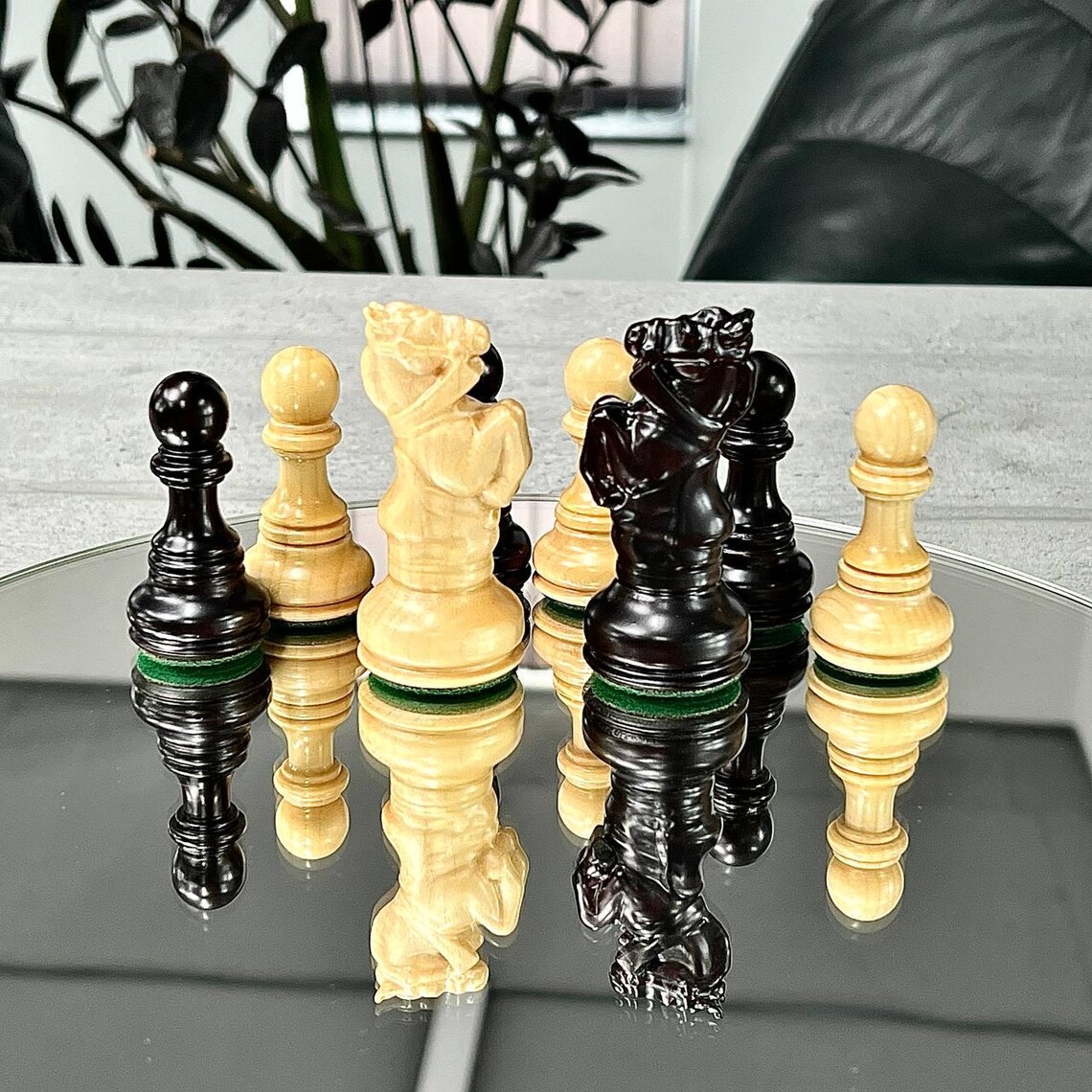 Hornbeam Wooden Chess Pieces – Weighted Staunton Set – FIDE Proportions ...