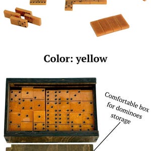 Completely Handmade Yellow Epoxy Dominoes With Case, Epoxy Resin Domino ...