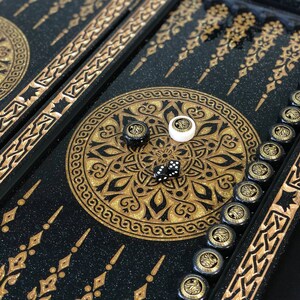 Exclusive No Analogues in the World Acrylic Stone Backgammon Set, Stylized Game Board With ...