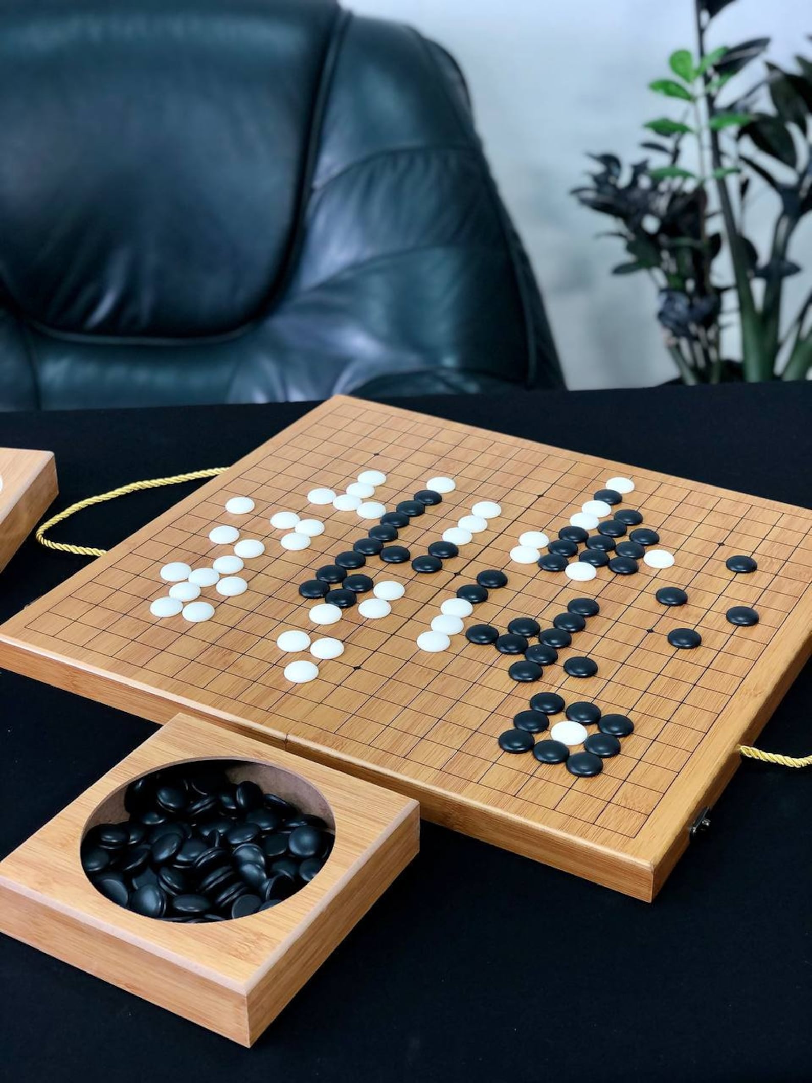 Go Board Game With Bowls and Stones, Chinese Go Game, Go Bowls, Classic ...