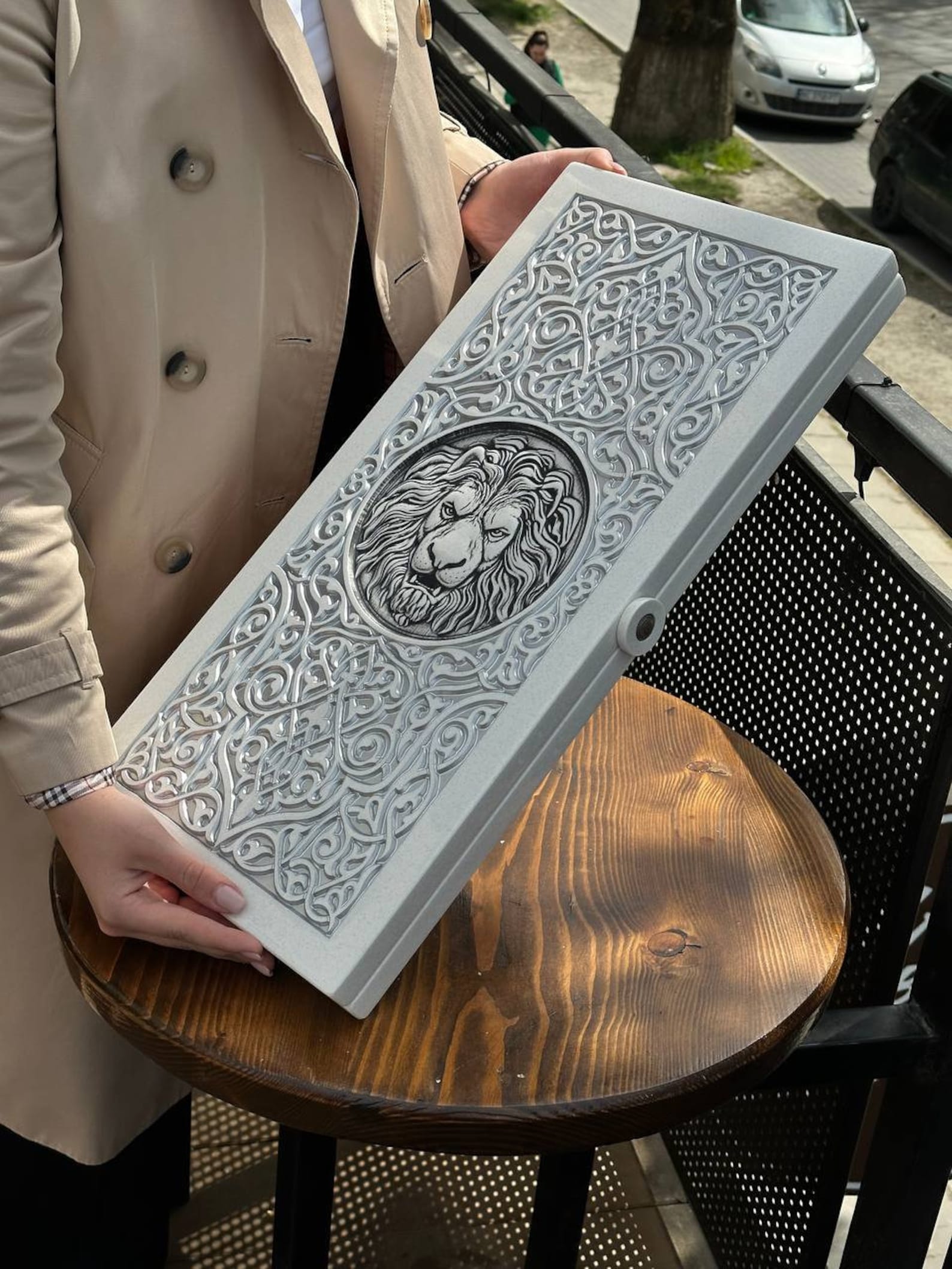 Exclusive Gift Idea White Acrylic Stone Backgammon, Handmade Luxury ...