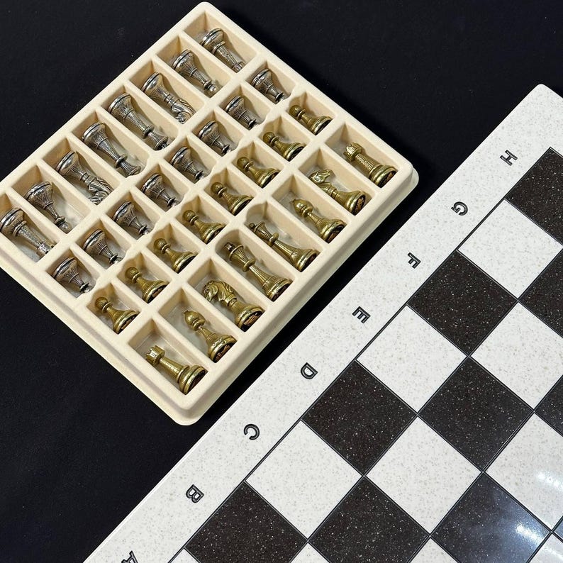 Classic Acrylic Stone Chess Backgammon Checkers Set With Case, No ...