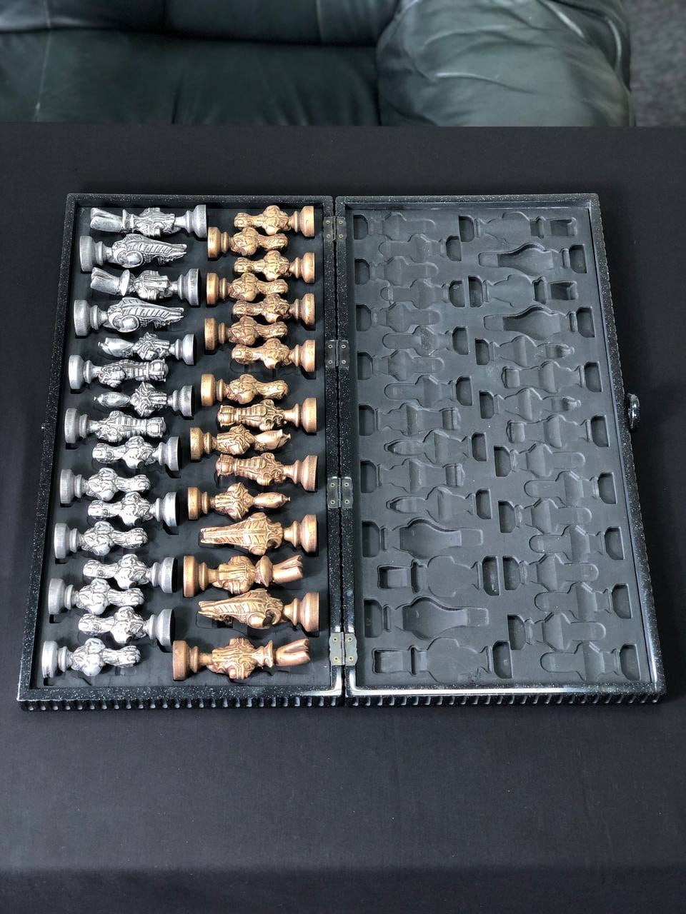 Limited Collection Acrylic Stone Chess Set With Leather Case, Luxury ...