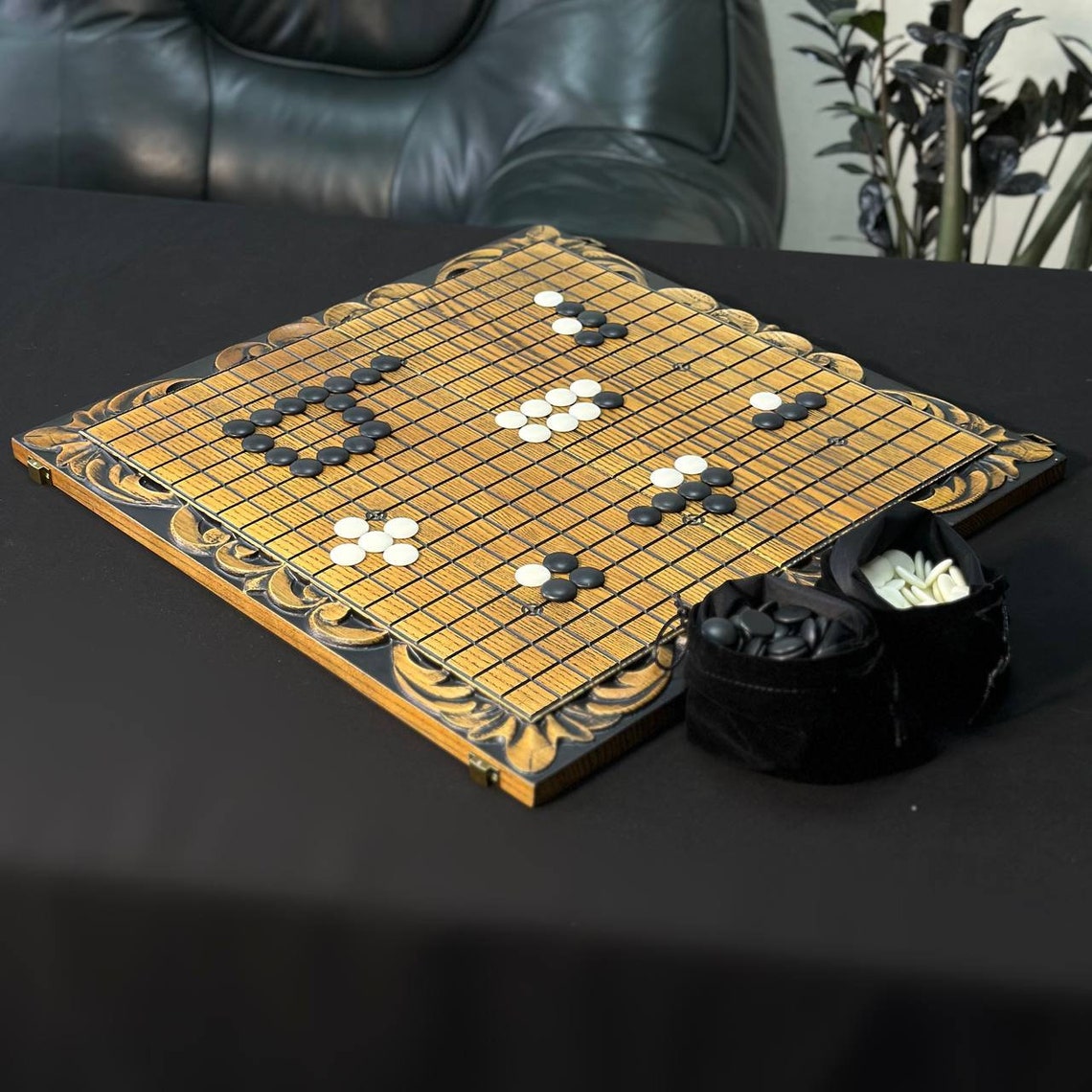 Go Game Board | Natural Go Set | Go Spiel | Go Brett | Weiqi | Go Bowls ...