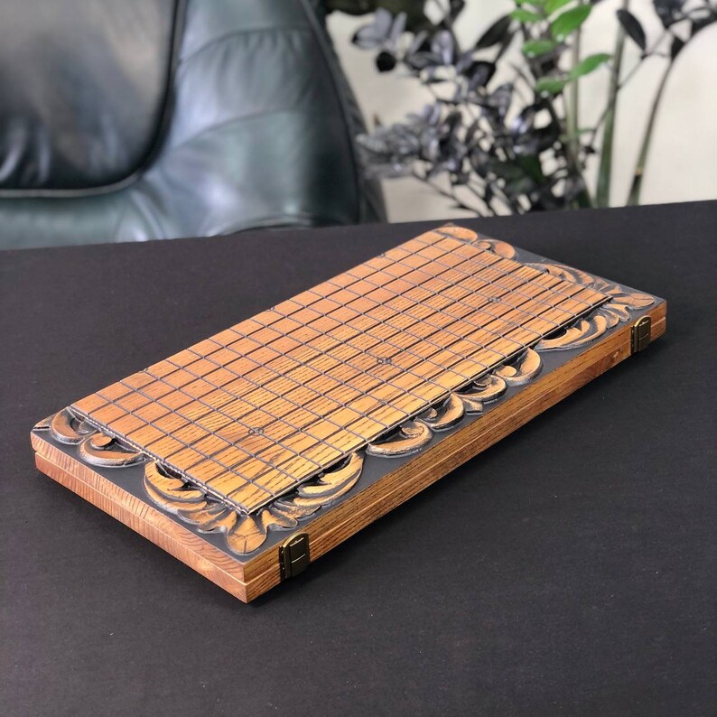 Go Board Game With Bowls and Stones, Go Chess Set, Japanese Go Board ...