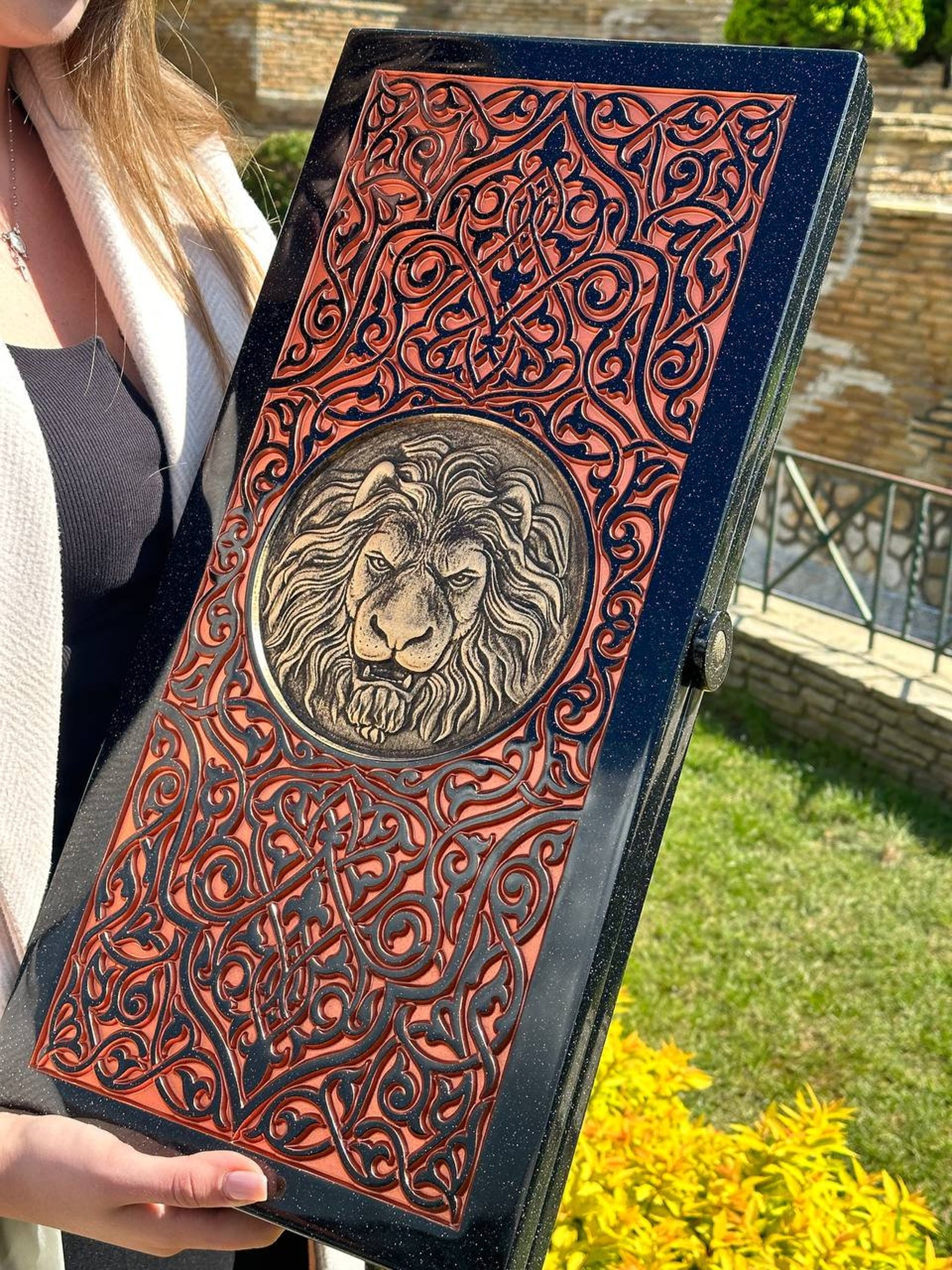 Exclusive No Analogues in the World Acrylic Stone Backgammon Set ...