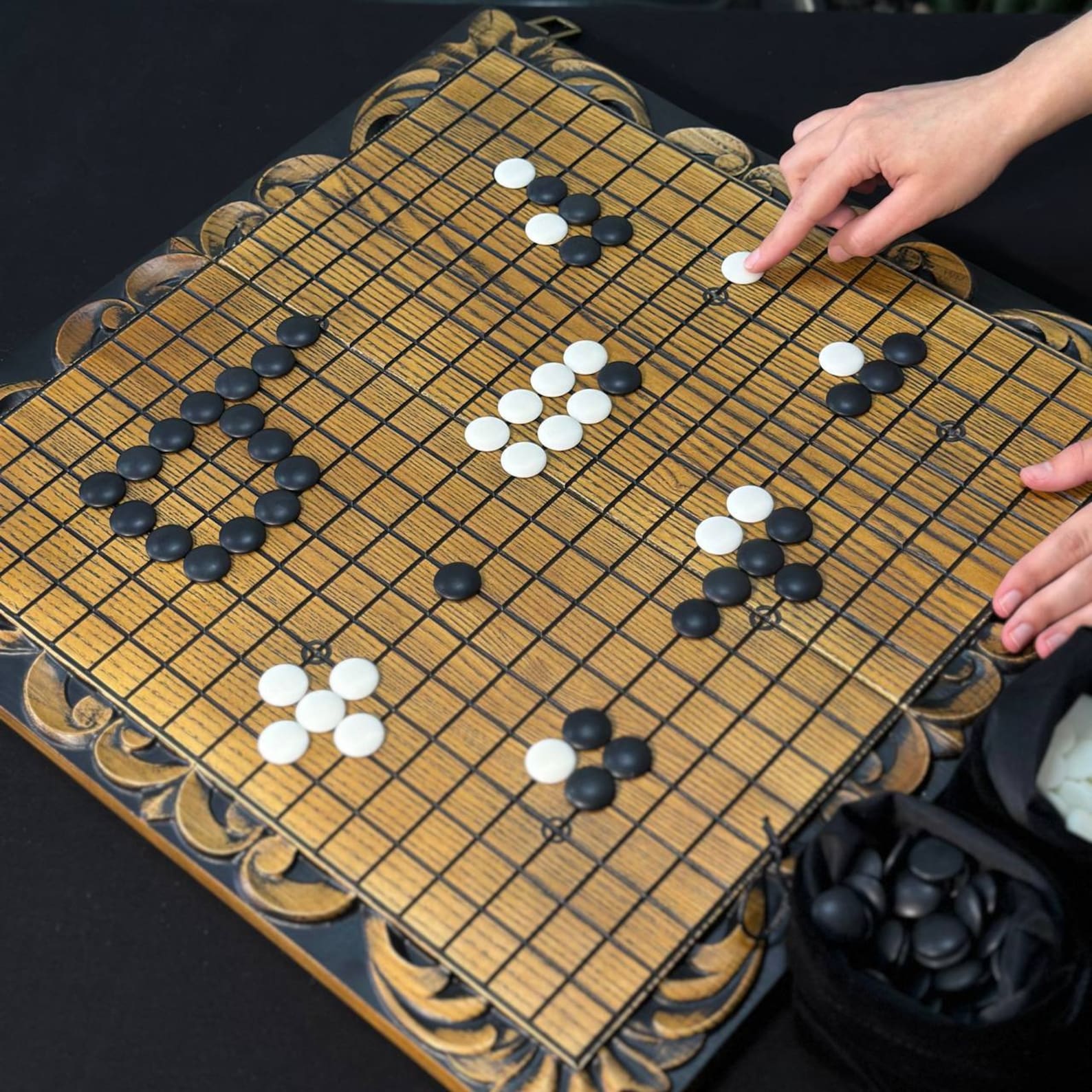 Go Game Board | Natural Go Set | Go Spiel | Go Brett | Weiqi | Go Bowls ...