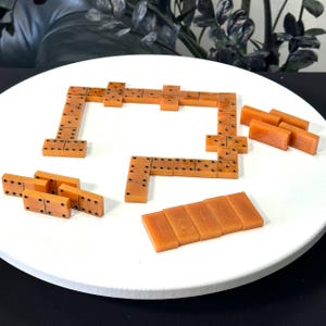 Completely Handmade Yellow Epoxy Dominoes With Case, Epoxy Resin Domino ...