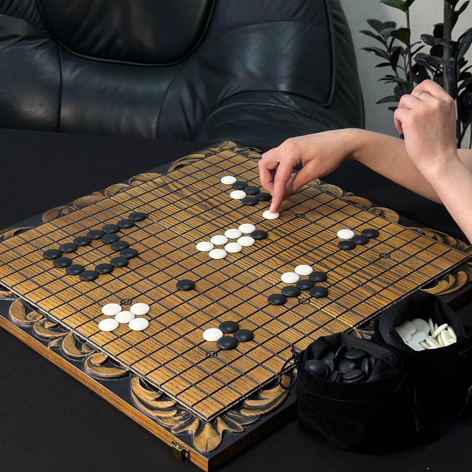 Go Game Board | Natural Go Set | Go Spiel | Go Brett | Weiqi | Go Bowls ...