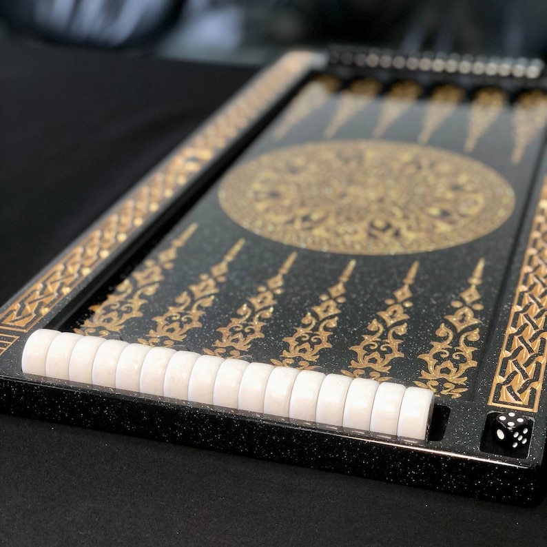 Exclusive No Analogues in the World Acrylic Stone Backgammon Set ...