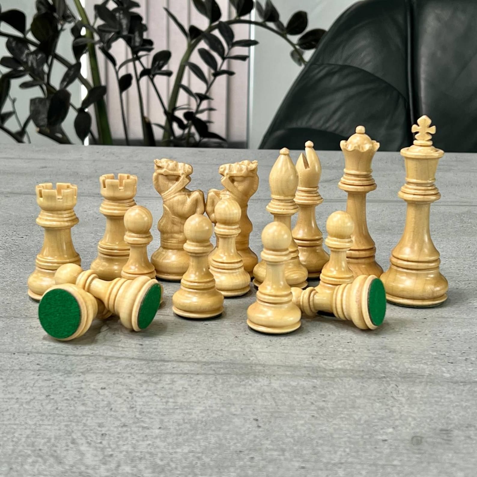 Hornbeam Wooden Chess Pieces – Weighted Staunton Set – FIDE Proportions ...